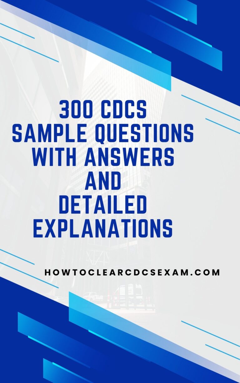 CDCS Exam Resources - HowToClearCdcsExam.com